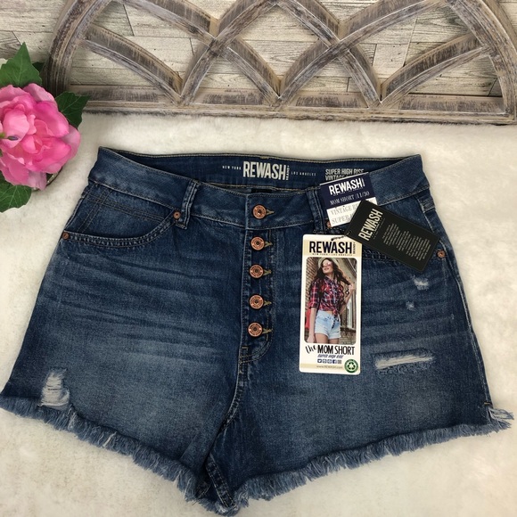 Rewash | Shorts | Rewash The Mom Short Super High Rise Button Fly ...